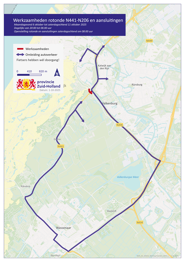 Rotonde N441-N206 dicht - R-net busbaan